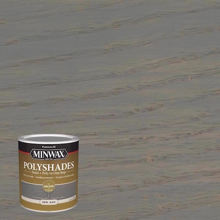 Minwax Minwax Polyshades Semi-Transparent Satin Slate Oil-Based Stain/Polyurethane Finish 1 qt ...